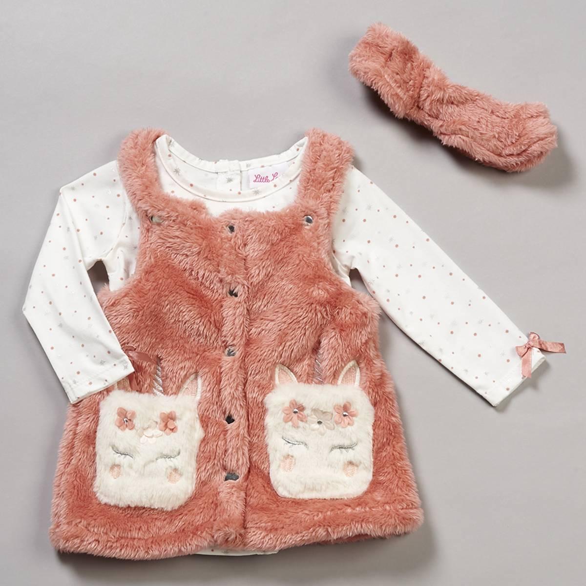 Click here for Baby Girl (12-24M) Little Lass(R) 3pc. Fuzzy Unico... prices