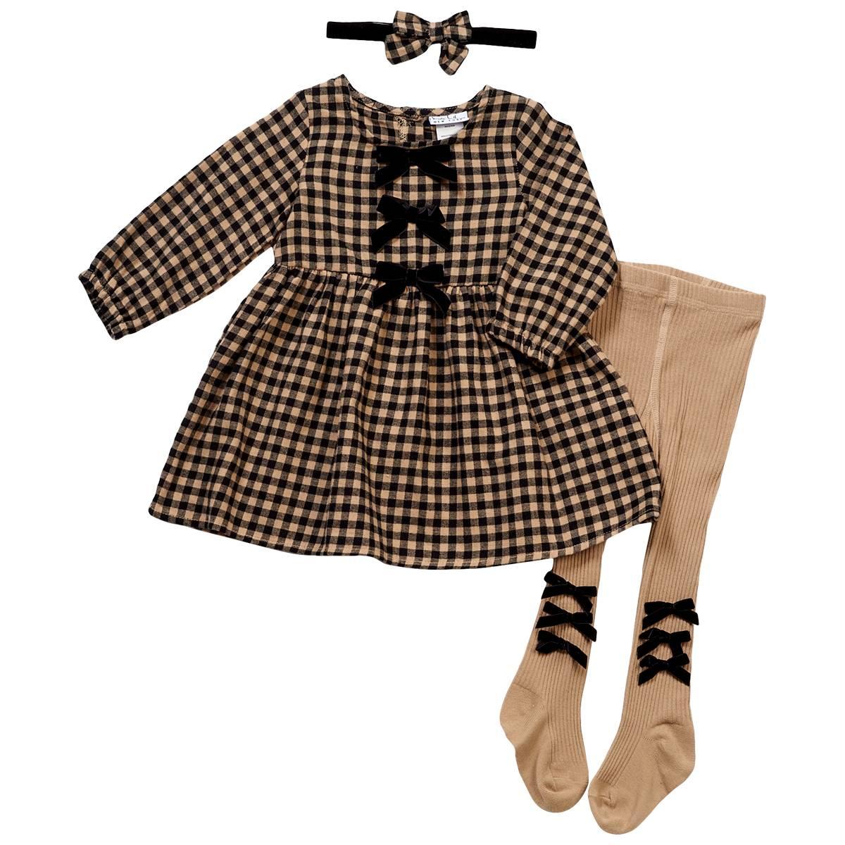 Click here for Baby Girl (12-24M) Nicole Miller 3pc. Gingham Bow... prices