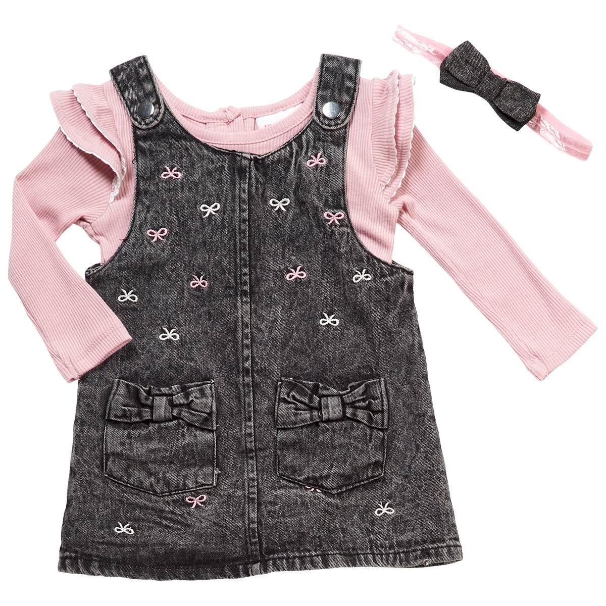 Click here for Baby Girl (12-24M) Little Lass(R) Denim Bow Jumper... prices