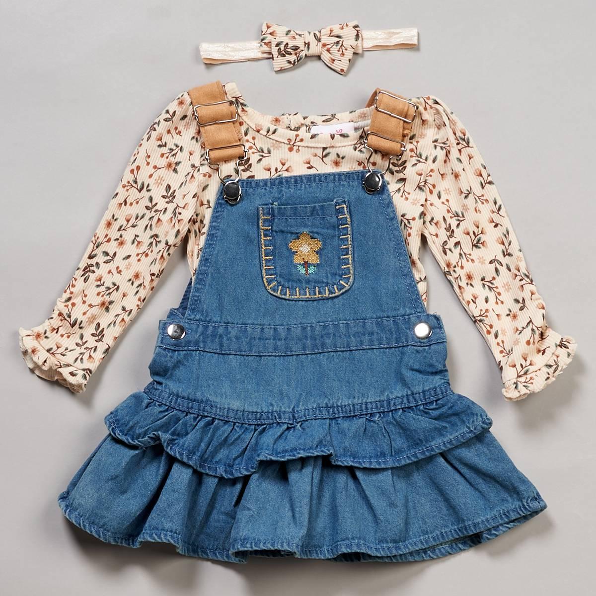 Click here for Baby Girl (12-24M) Little Lass(R) Denim Jumper & B... prices
