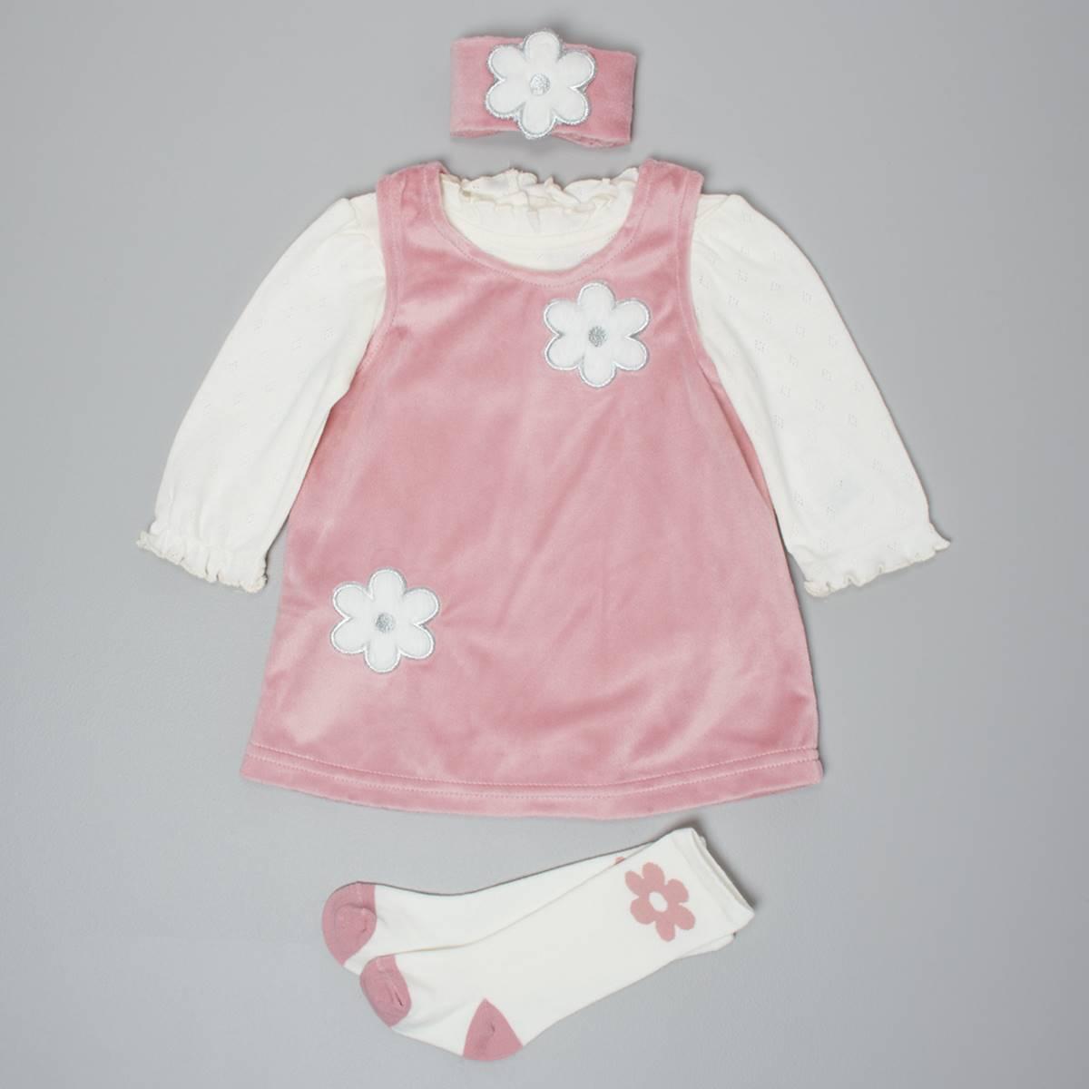 Click here for Baby Girl (NB-9M) Little Lass(R) 3pc. Fuzzy Jumper... prices