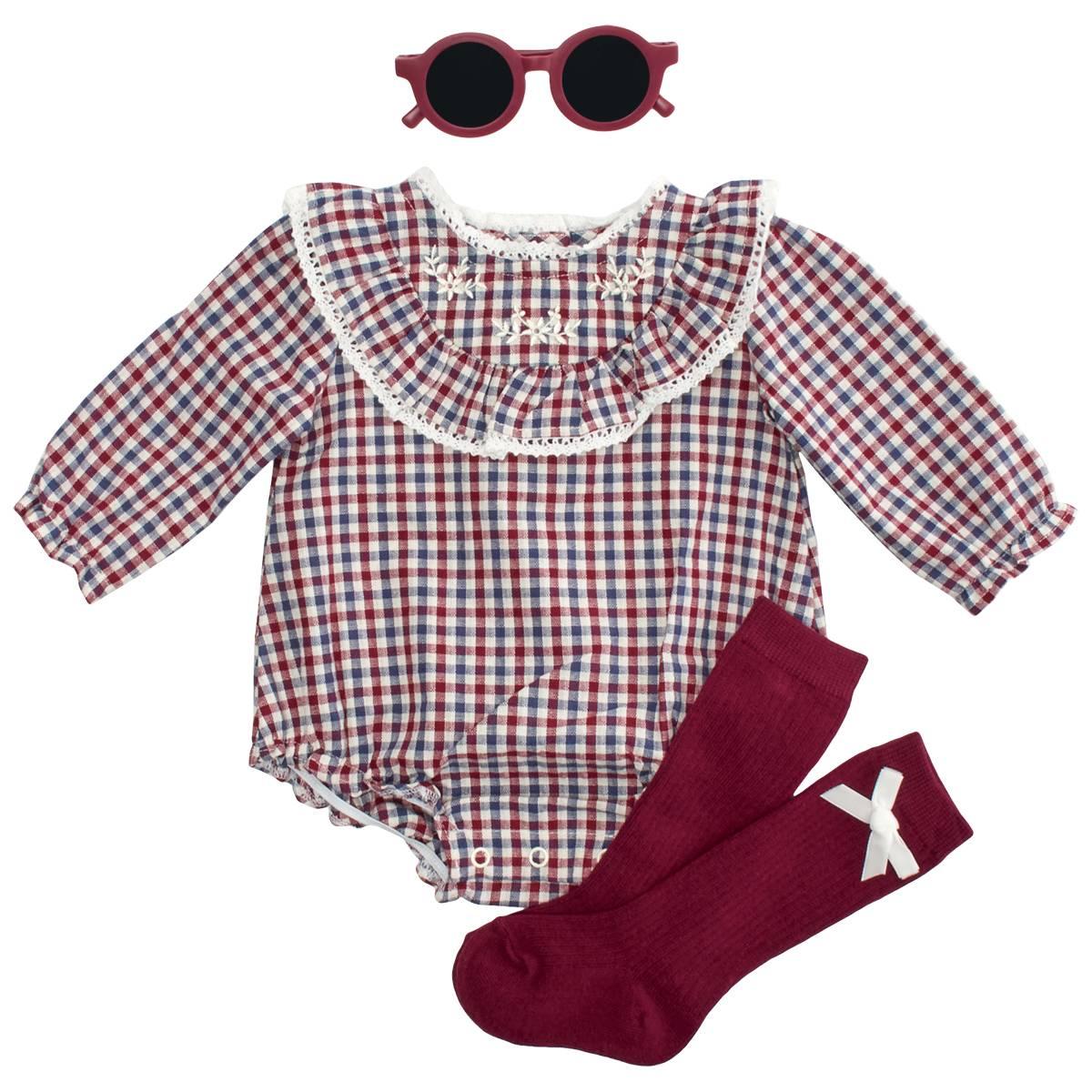 Click here for Baby Girl (NB-9M) Nicole Miller 3pc. Gingham Bubbl... prices