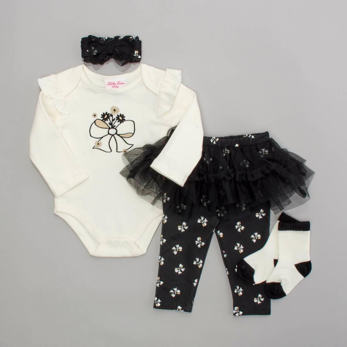 Click here for Baby Girl (NB-9M) Little Lass(R) 4pc. Flower Skegg... prices