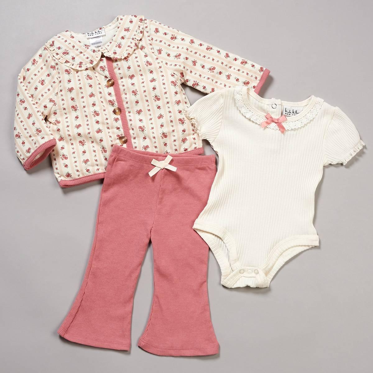 Click here for Baby Girl (NB-9M) Nicole Miller 3pc. Rose Jacket S... prices