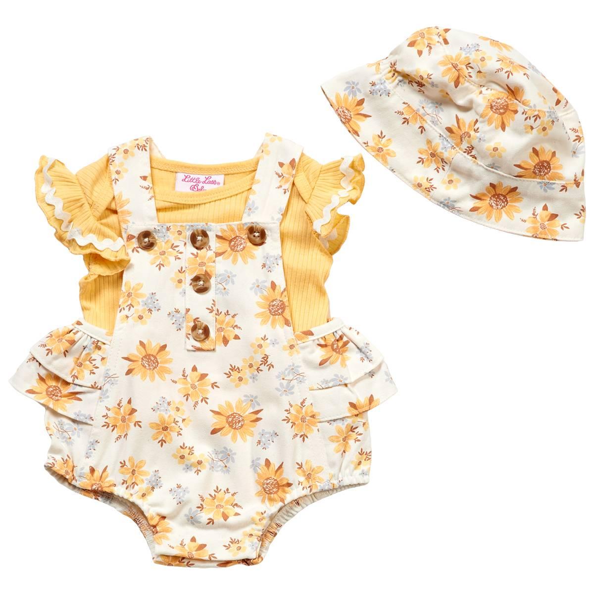 Click here for Baby Girl (NB-9M) Little Lass 3pc. Flower Bubble S... prices