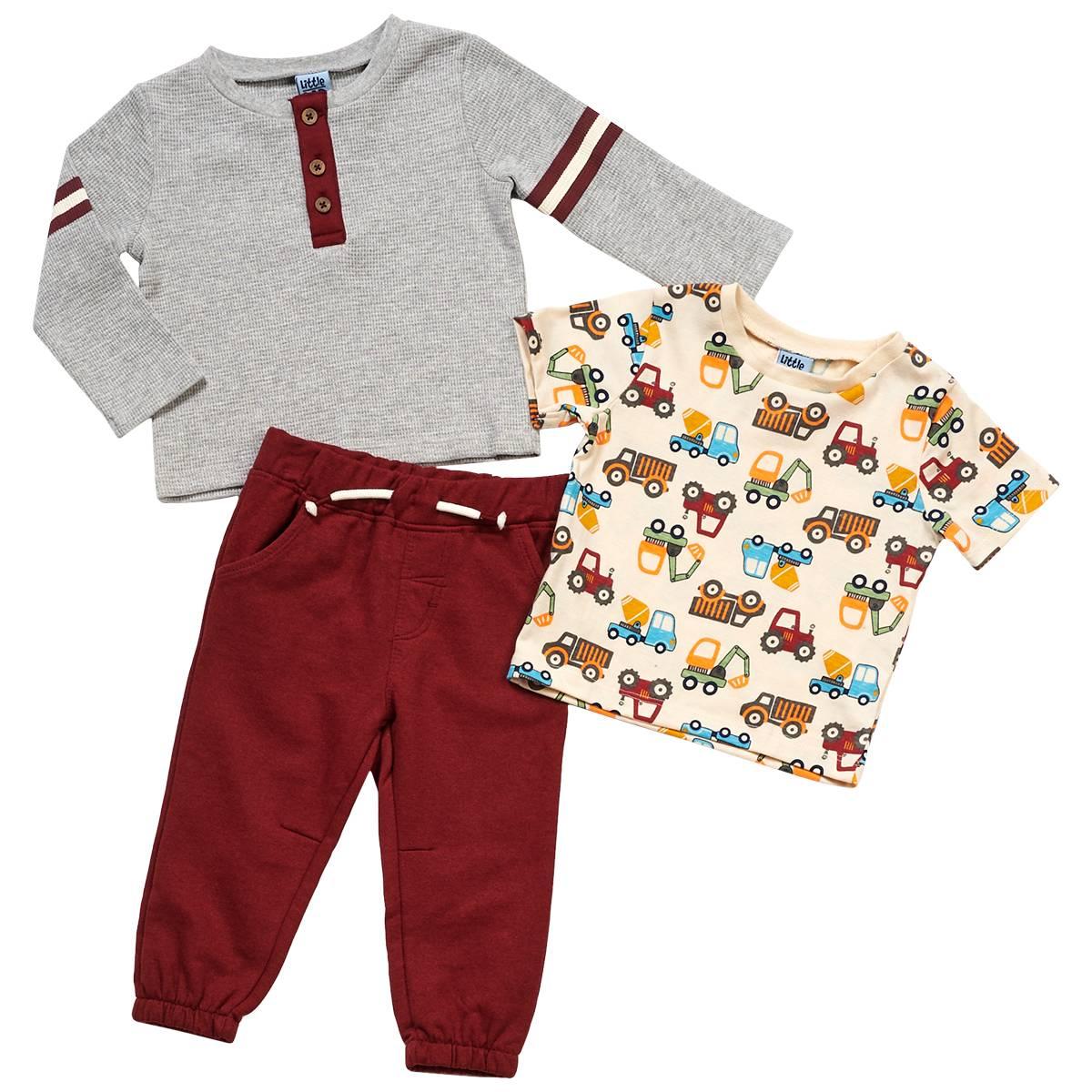 Click here for Baby Boy (12-24M) Little Lad(R) 3pc. Waffle Knit T... prices