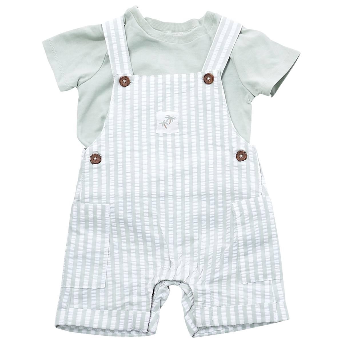 Click here for Baby Boy (12-24M) Little Lad(R) 2pc. Striped Overa... prices