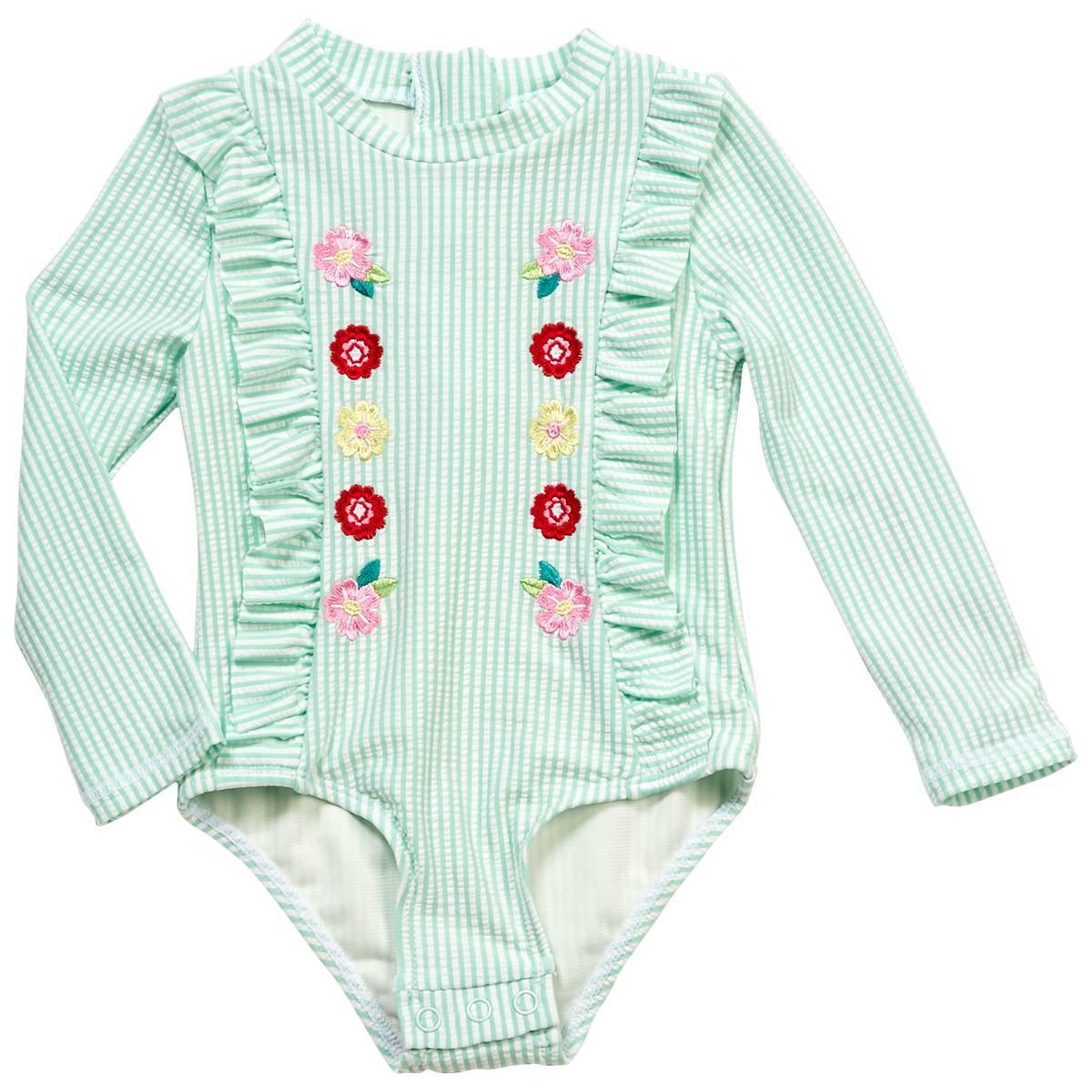 Click here for Baby Girl (12-24M) Nicole Miller Rashguard One Pie... prices