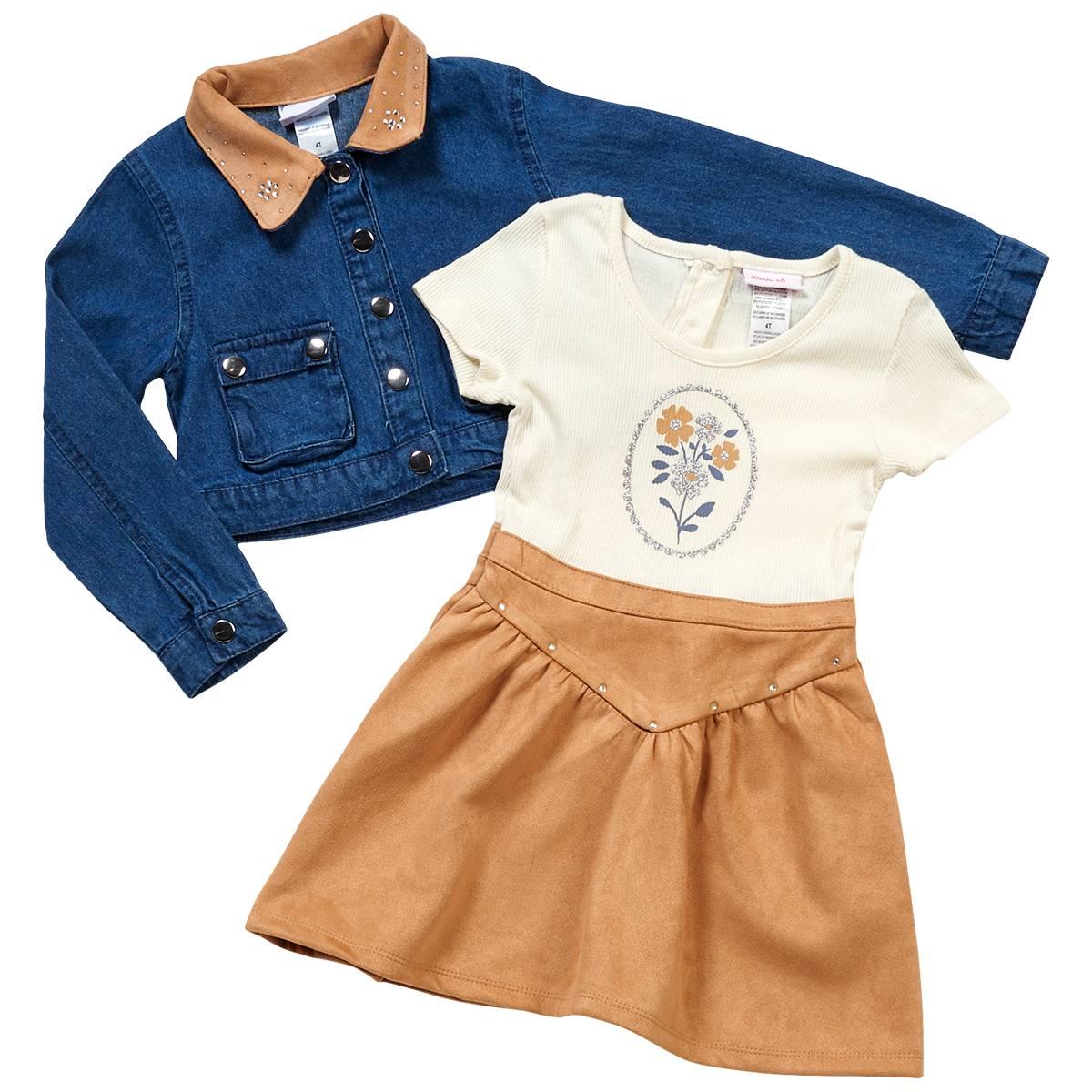 Click here for Toddler Girl Little Lass(R) Faux Suede Dress with... prices