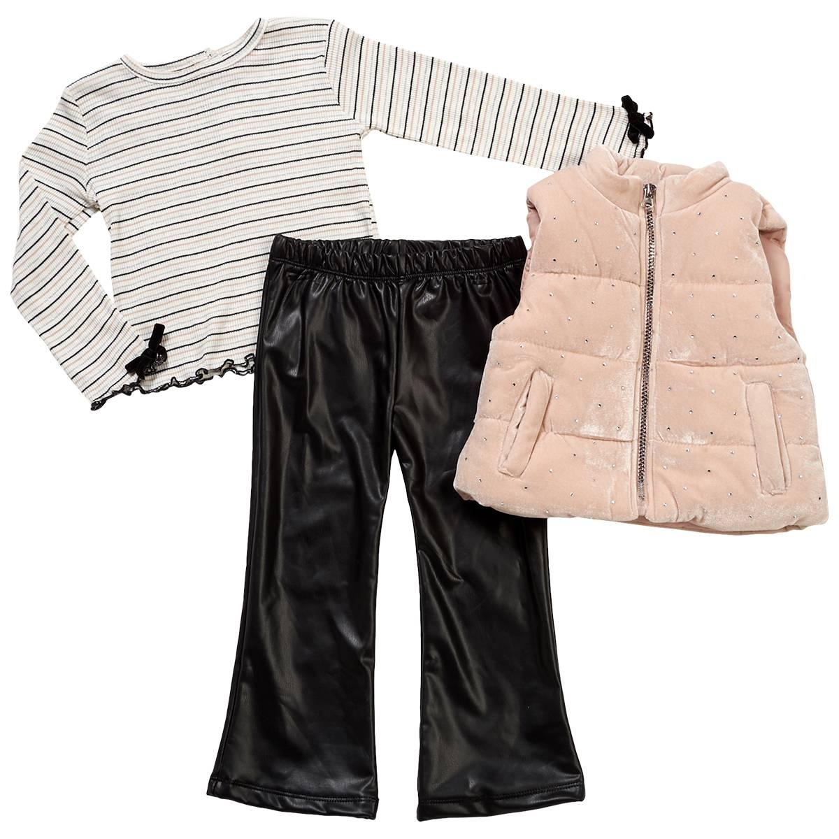 Click here for Toddler Girl Little Lass(R) 3pc. Velour Puffer Ves... prices