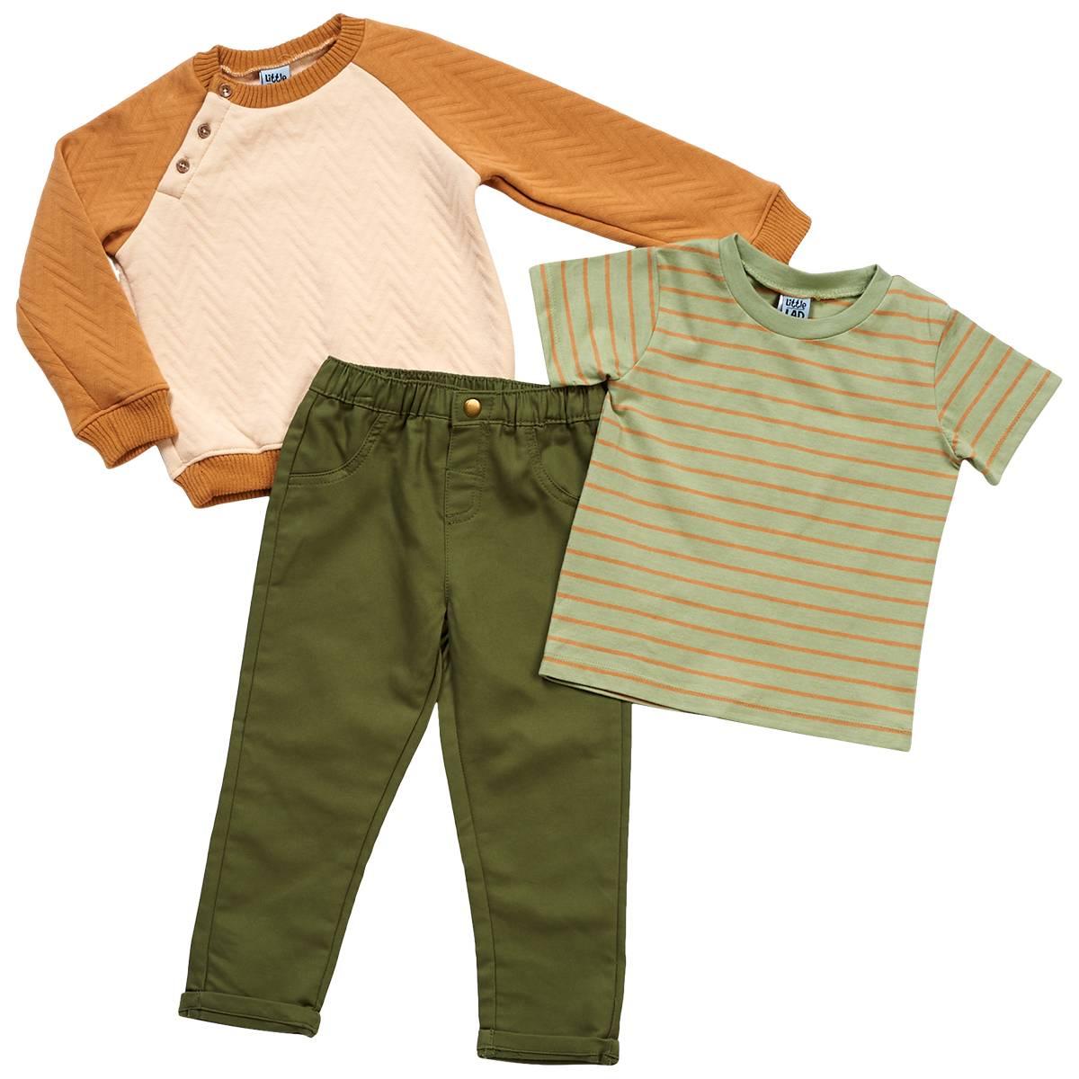 Click here for Toddler Boy Little Lad(R) 3pc. Sweatshirt Stripe T... prices
