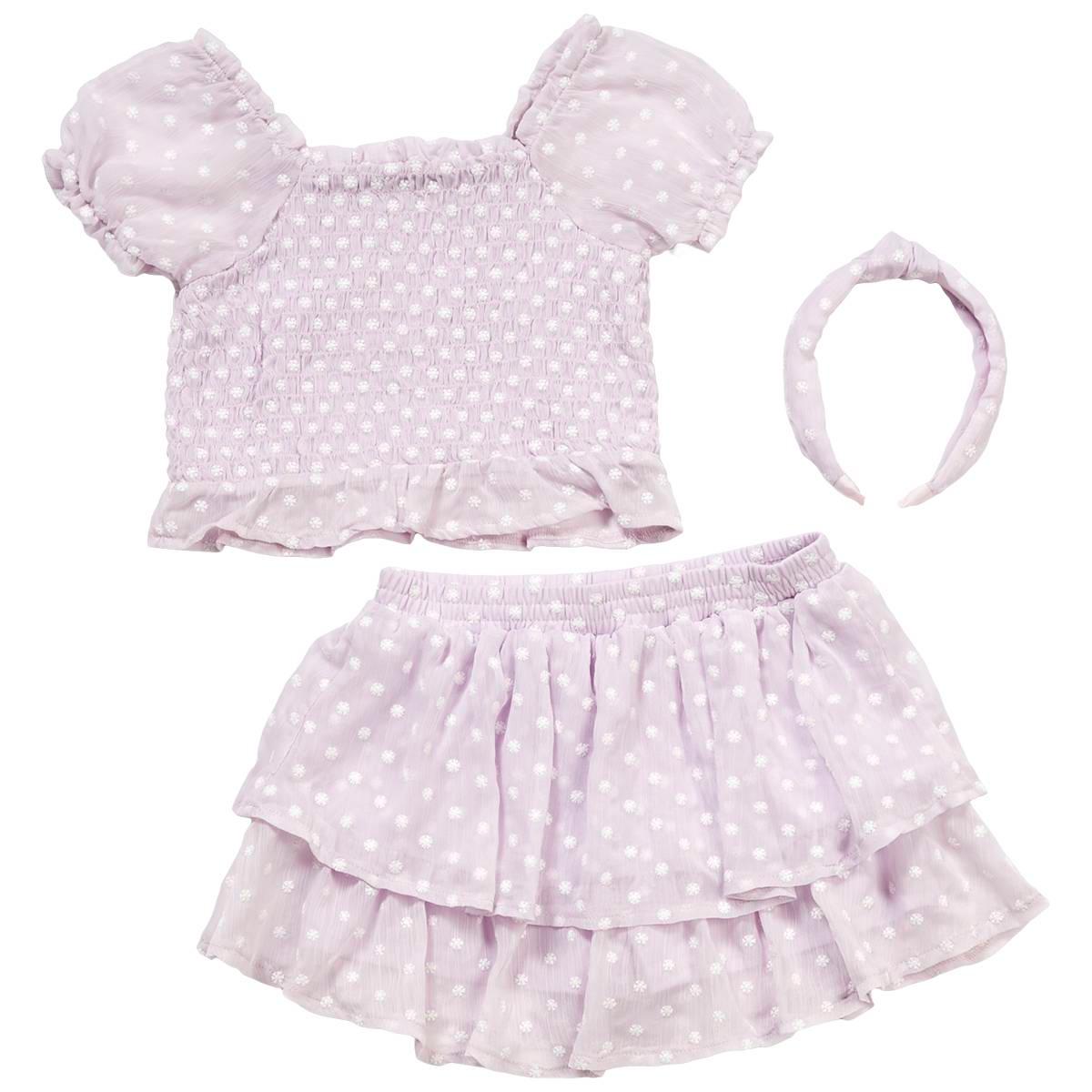 Click here for Girls (4-6x) Little Lass 2pc. Smocked Eyelet Top &... prices