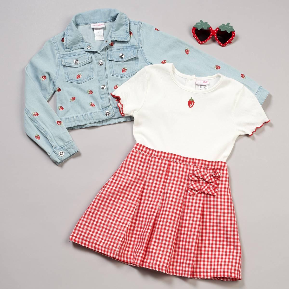 Click here for Girls (4-6x) Little Lass(R) Strawberry Denim Jacke... prices