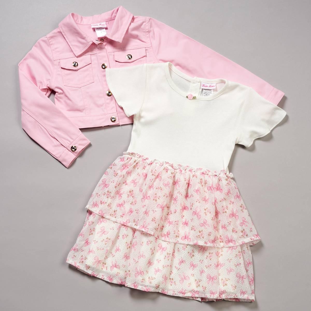 Click here for Girls (4-6x) Little Lass(R) Floral/Bow Mesh Dress... prices