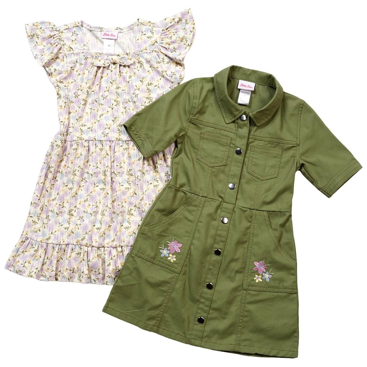 Click here for Girls (4-6x) Little Lass(R) 2pk. Twill & Floral Ri... prices