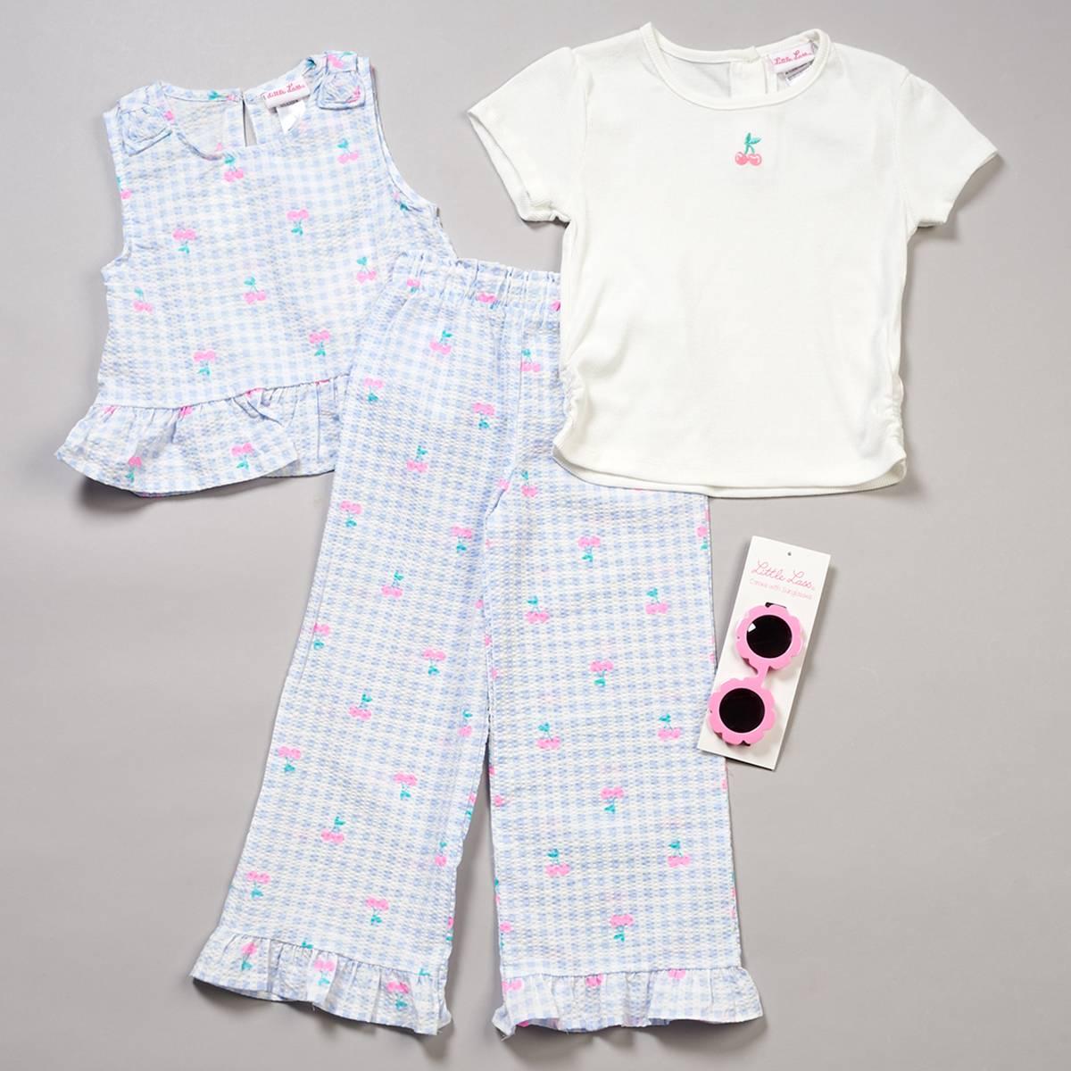 Click here for Girls (4-6x) Little Lass(R) 3pc. Gingham/Cherry Cu... prices
