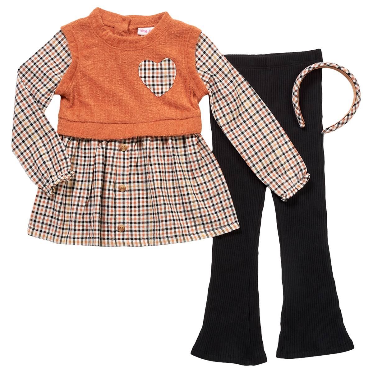 Click here for Girls (4-6x) Little Lass(R) Faux Vest Plaid Peplum... prices