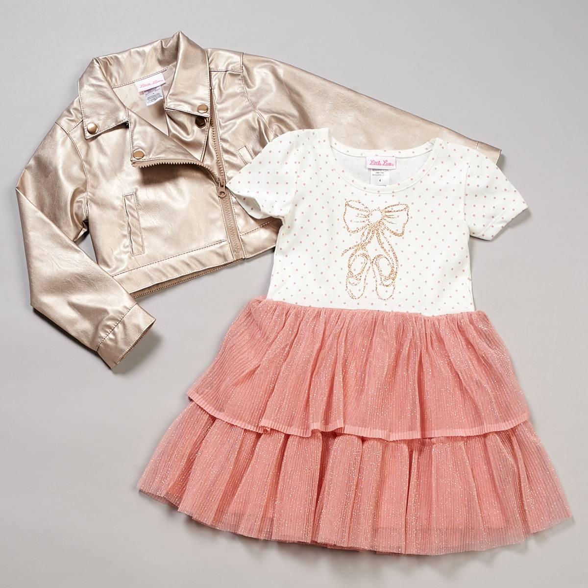 Click here for Girls (4-6x) Little Lass(R) Dot Tulle Dress & Faux... prices