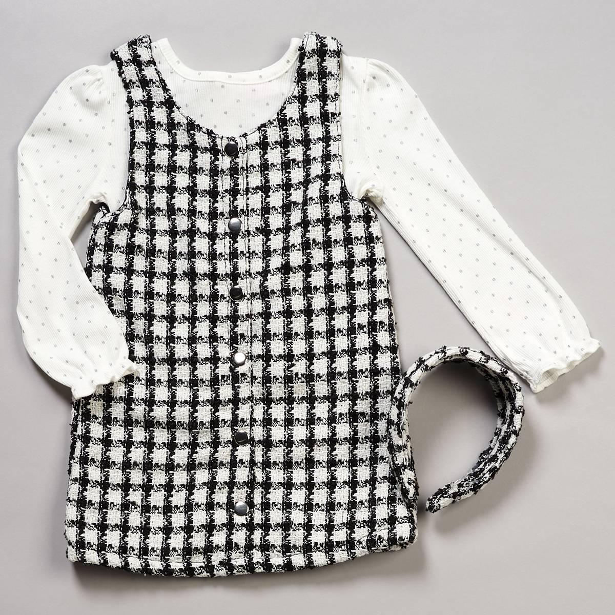 Click here for Girls (4-6x) Little Lass(R) Tweed Check Lurex Jump... prices