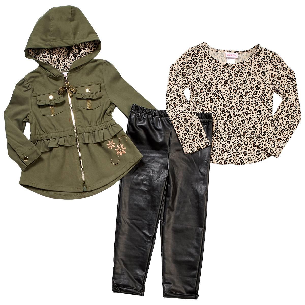 Click here for Girls (4-6x) Little Lass(R) 3pc. Floral Leopard Ja... prices