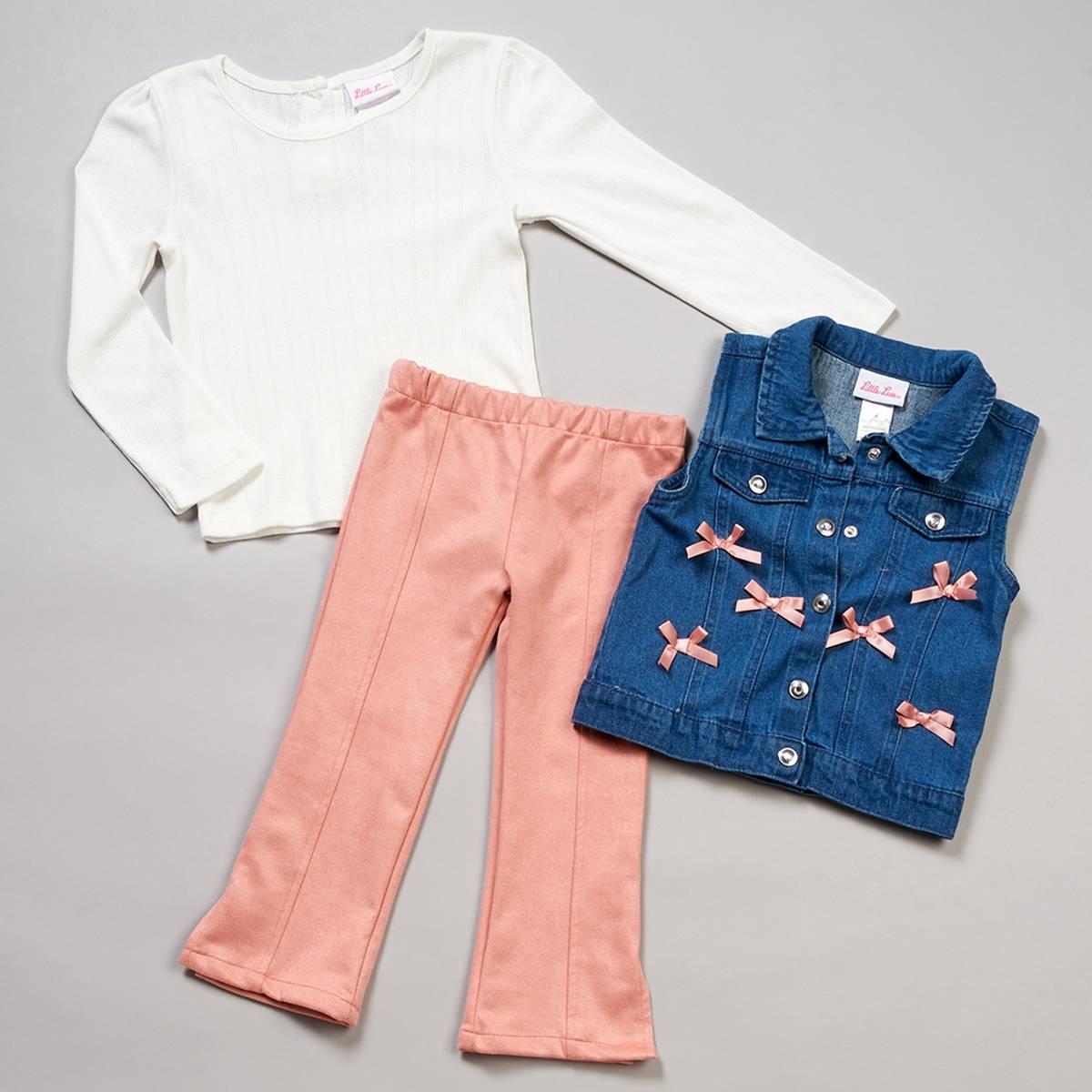 Click here for Girls (4-6x) Little Lass(R) 3pc. Bow Vest Top & Fl... prices