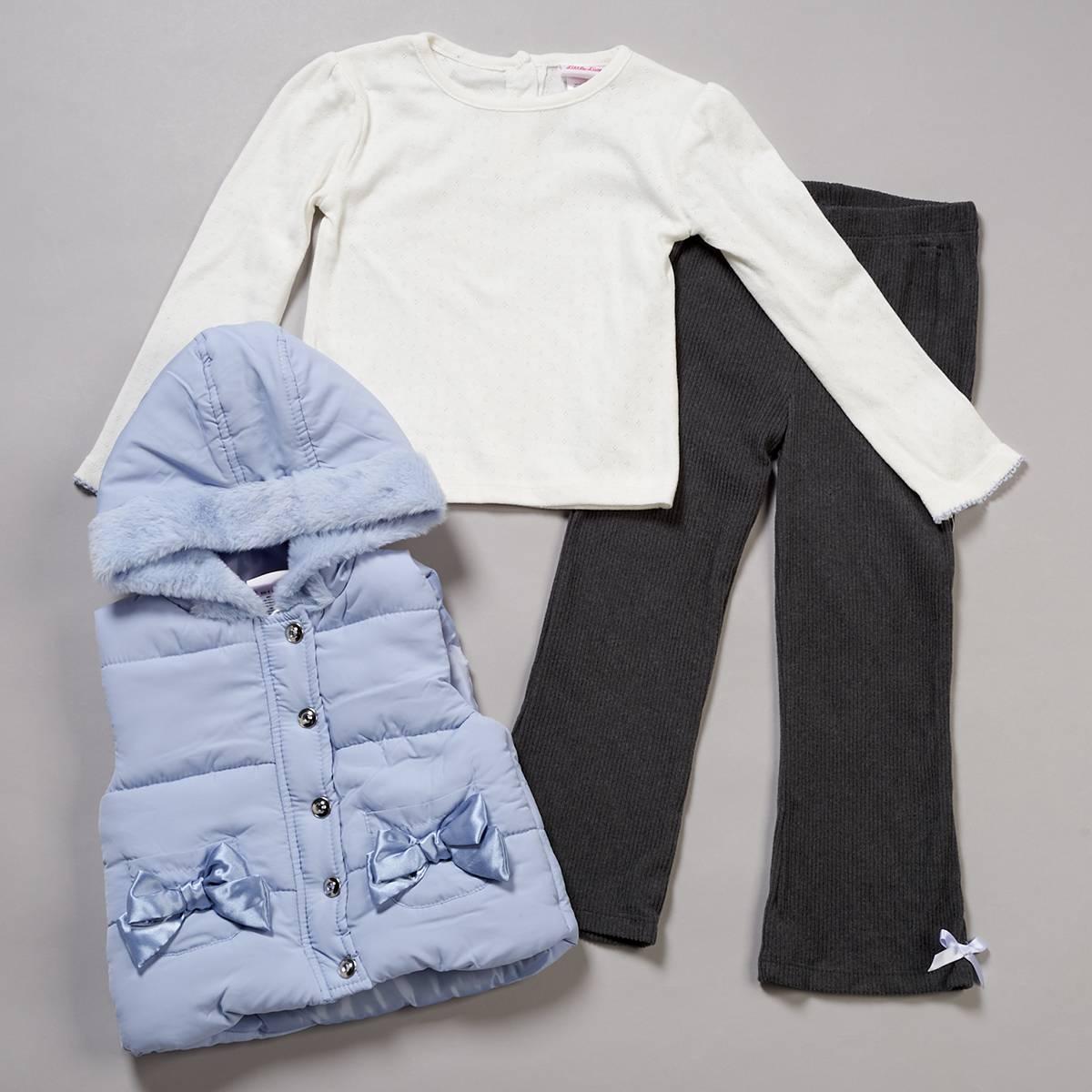 Click here for Girls (4-6x) Little Lass(R) 3pc. Bow Puffer Vest &... prices