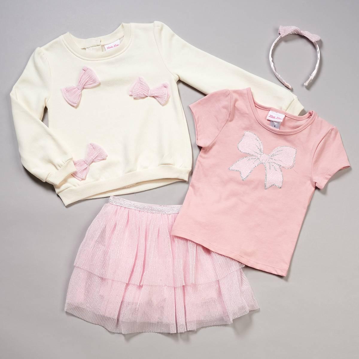 Click here for Girls (4-6x) Little Lass(R) 3pc. Bow Sweatshirt &... prices