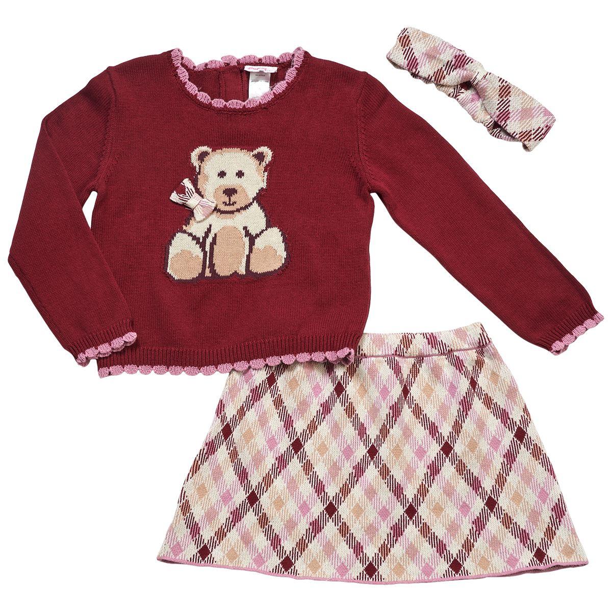 Click here for Girls (4-6x) Little Lass(R) 2pc. Bear Sweater & Pl... prices