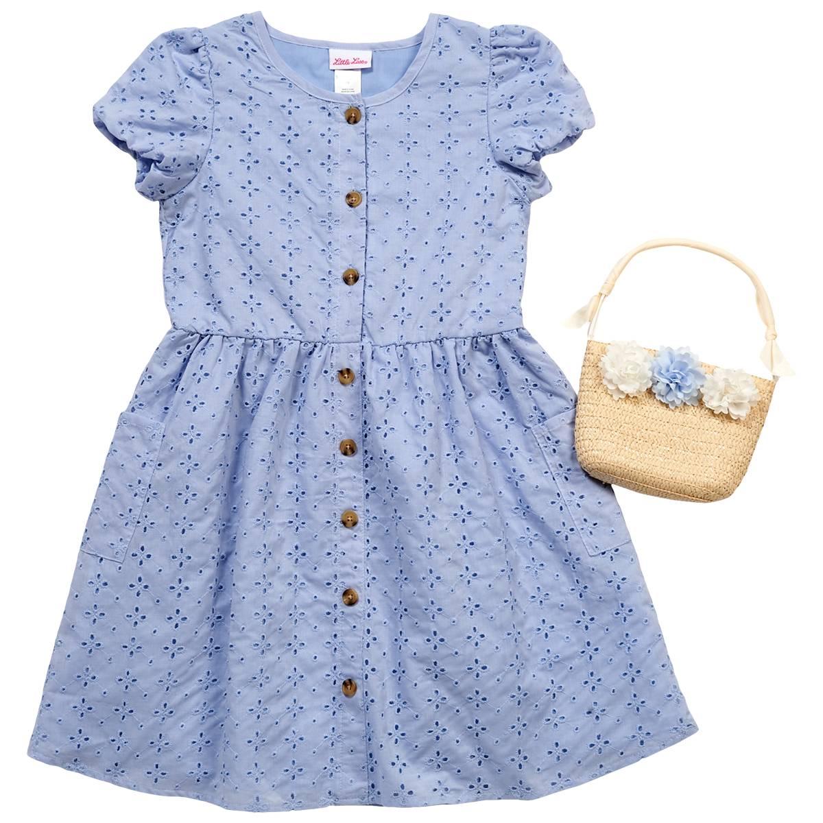 Click here for Girls (7-12) Little Lass(R) Eyelet Dress with Bag prices