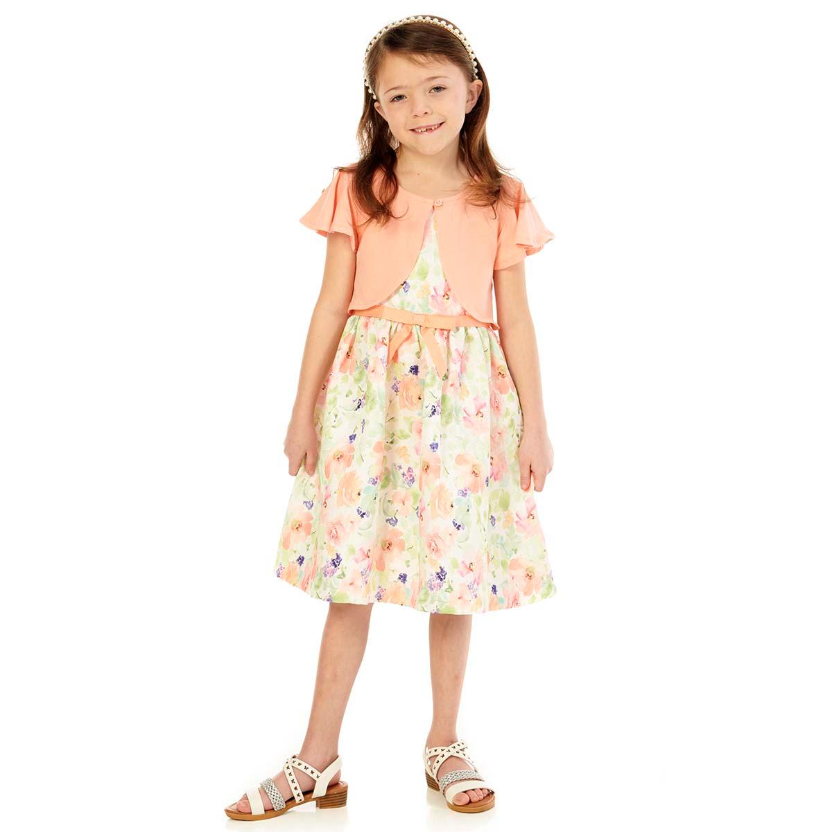 Click here for Girls (4-6x) Bonnie Jean Flutter Cardigan w/Floral... prices