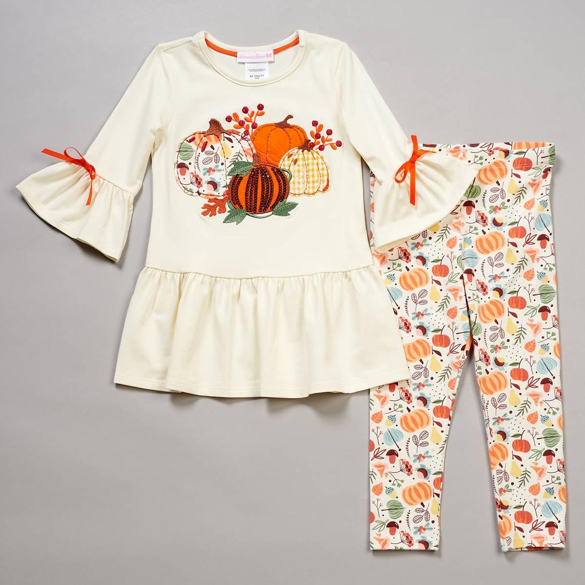 Click here for Girls (4-6x) Bonnie Jean 3/4 Sleeve Pumpkin Tunic... prices