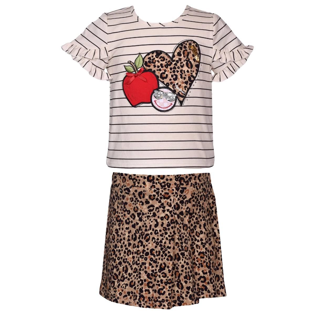 Click here for Girls (4-6x) Bonnie Jean Stripe Apple & Heart Top... prices