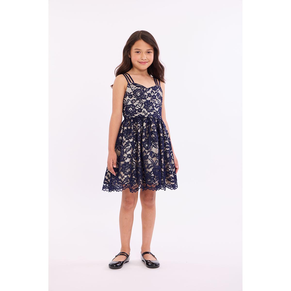 Click here for Girls (7-16) Bonnie Jean Triple Strap Lace Balleri... prices