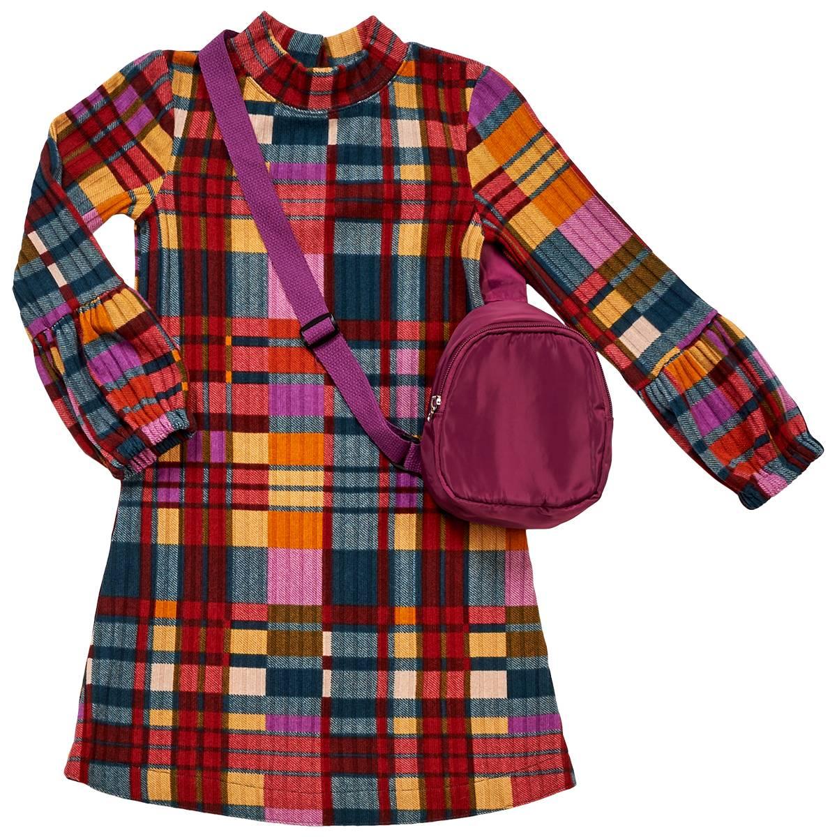 Click here for Girls (7-16) Bonnie Jean Long Sleeve Ribbed Plaid... prices