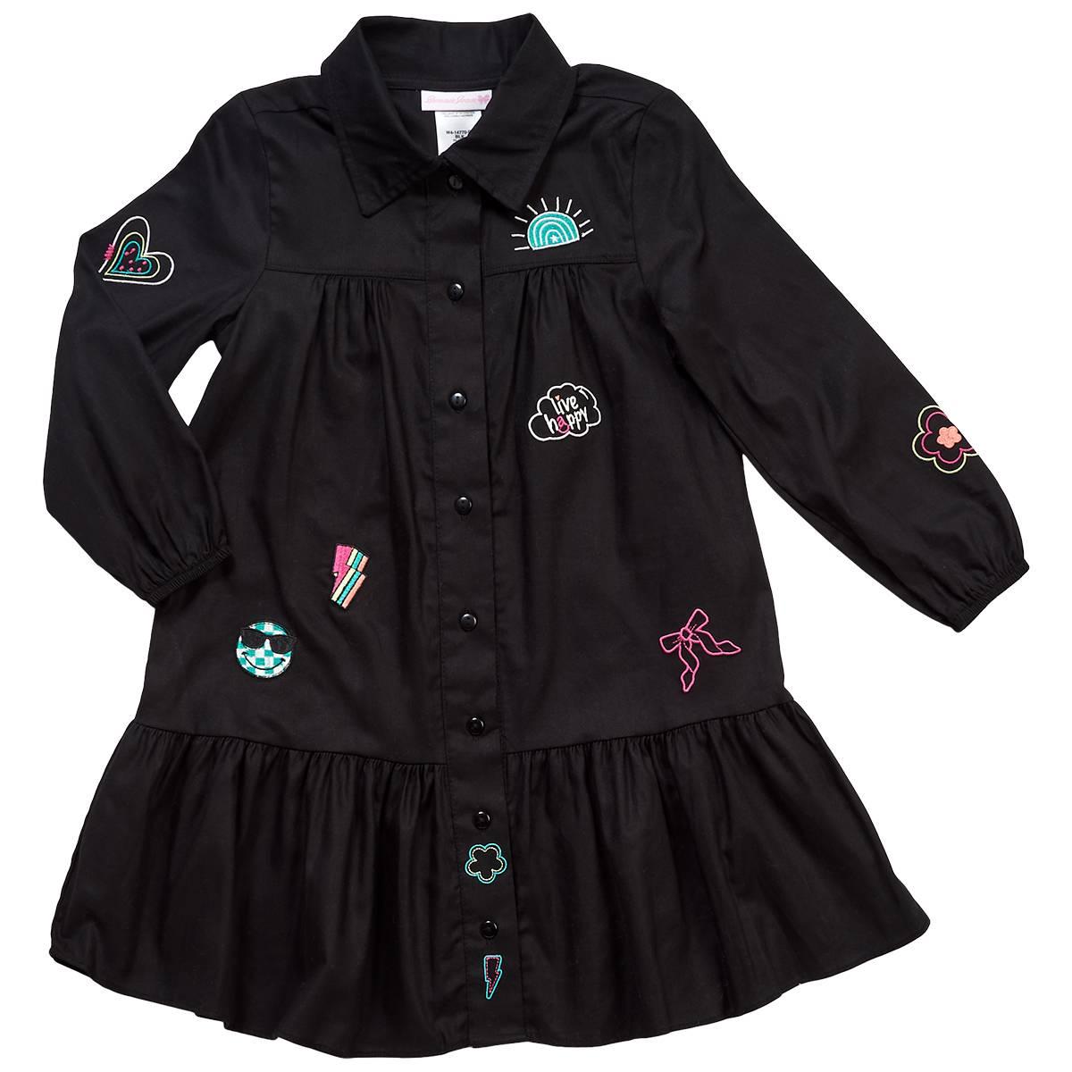 Click here for Girls (7-16) Bonnie Jean Solid Icon Patch Long Sle... prices