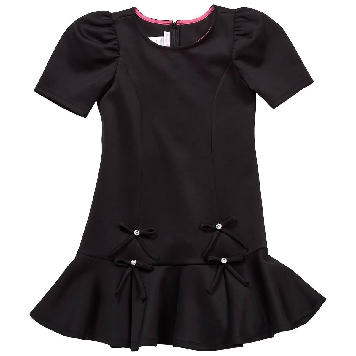 Click here for Girls (7-16) Bonnie Jean Short Sleeve Solid Bow Ac... prices