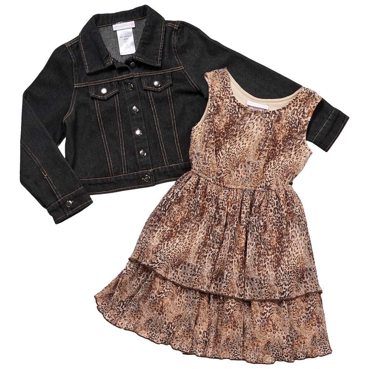 Click here for Girls (7-16) Bonnie Jean Pleated Leopard Dress w/... prices