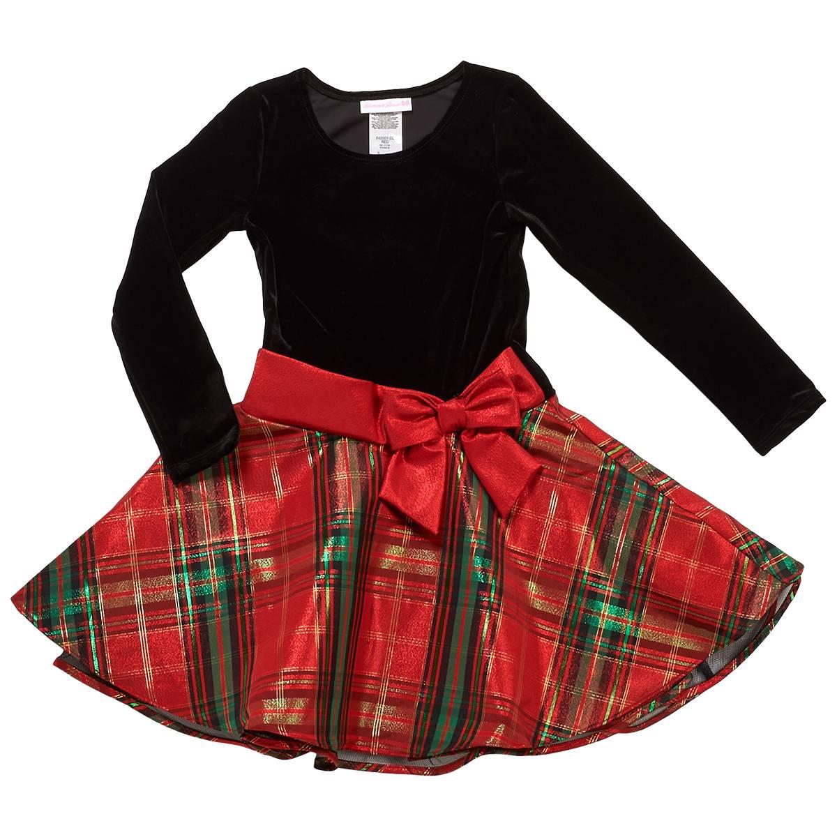 Click here for Girls (7-16) Bonnie Jean Long Sleeve Velvet & Plai... prices