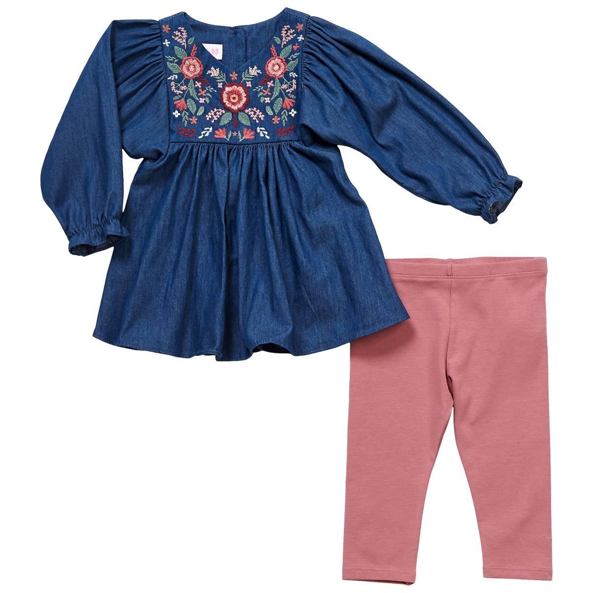 Click here for Baby Girl (12-24M) Bonnie Jean Floral Denim Top &... prices
