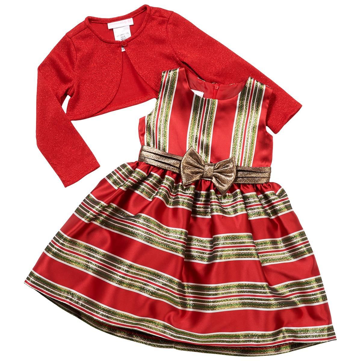 Click here for Baby Girl (12-24M) Bonnie Jean Jacquard Stripe Dre... prices