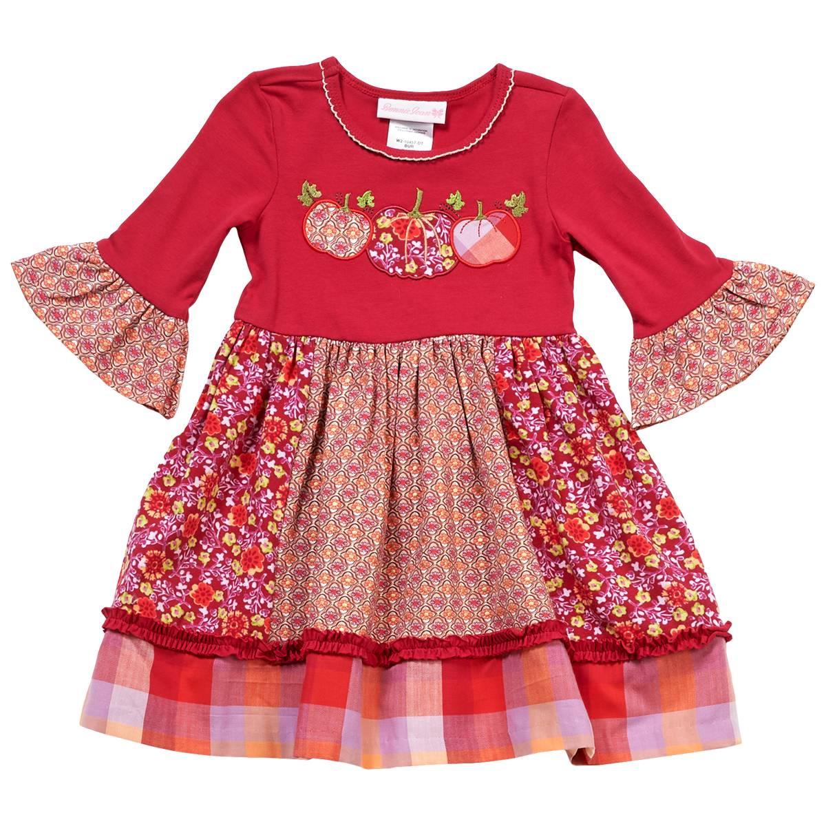 Click here for Toddler Girl Bonnie Jean Pumpkin/Floral Mash Up 3/... prices