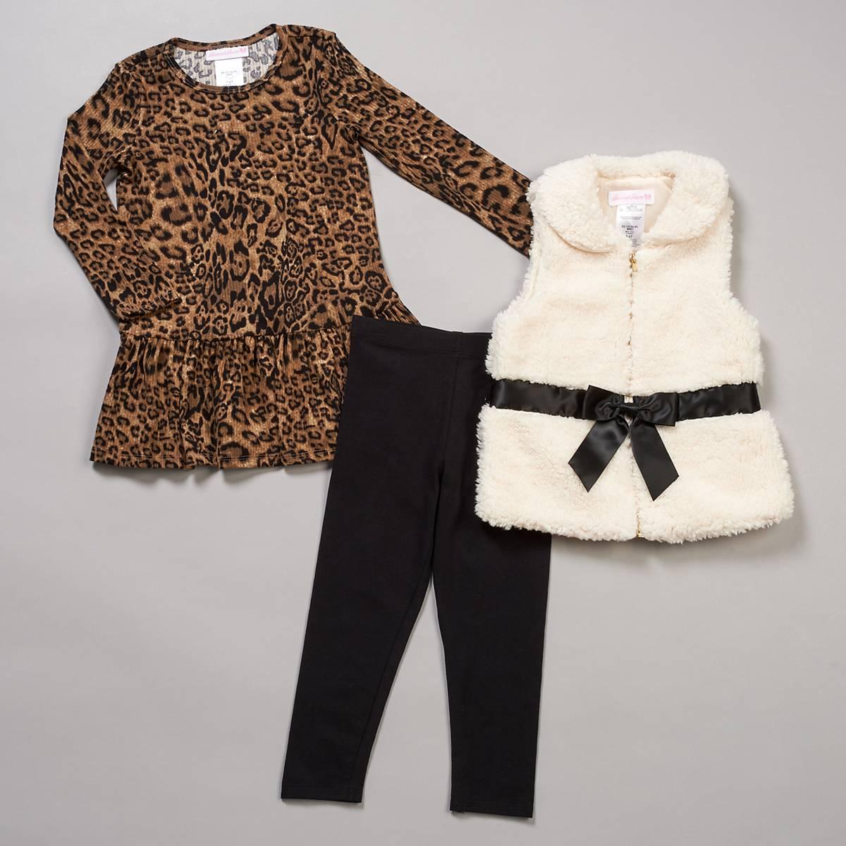Click here for Toddler Girl Bonnie Jean 3pc. Leopard Dress/Vest &... prices