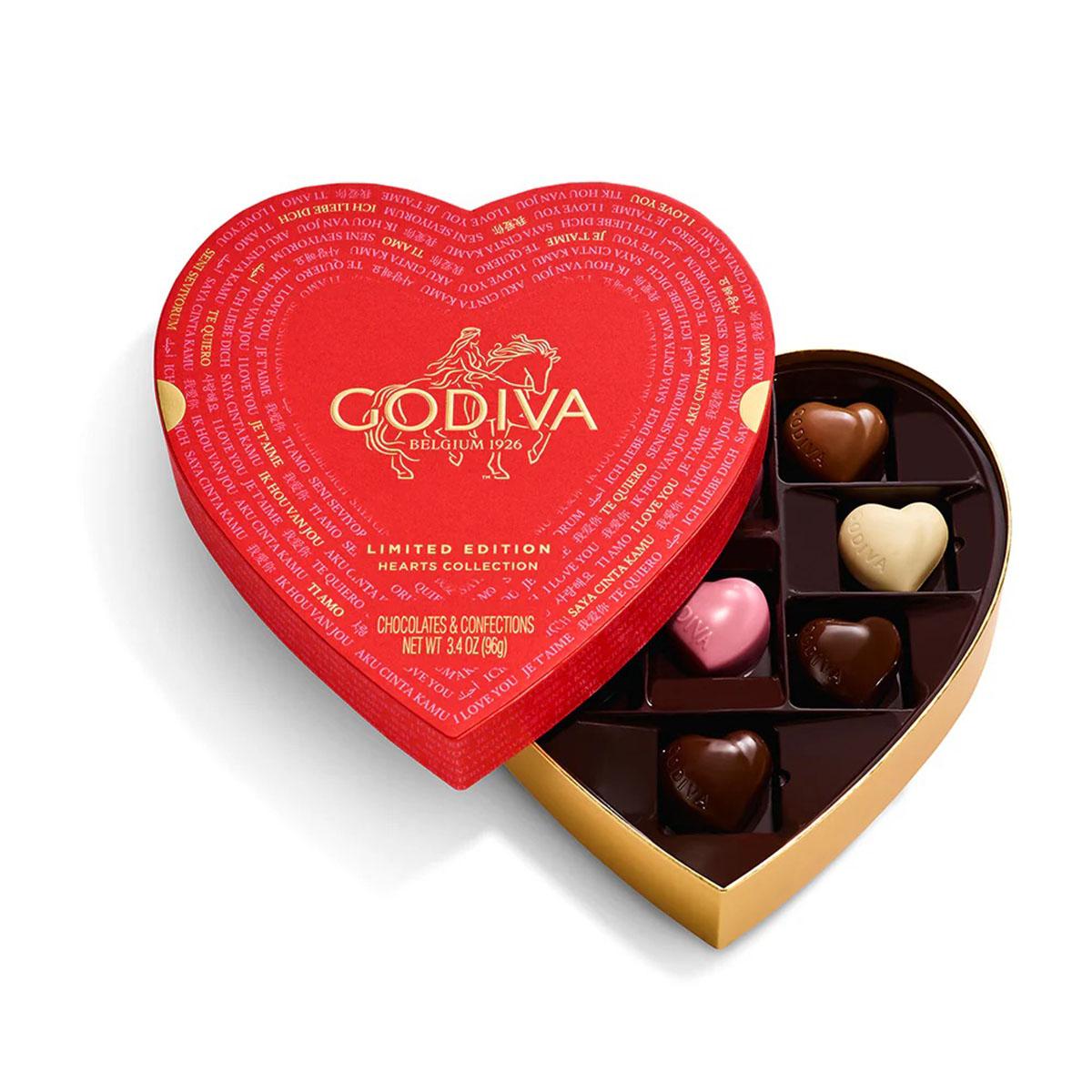 Click here for Godiva 9pc. Paper Heart Chocolate Gift Box prices