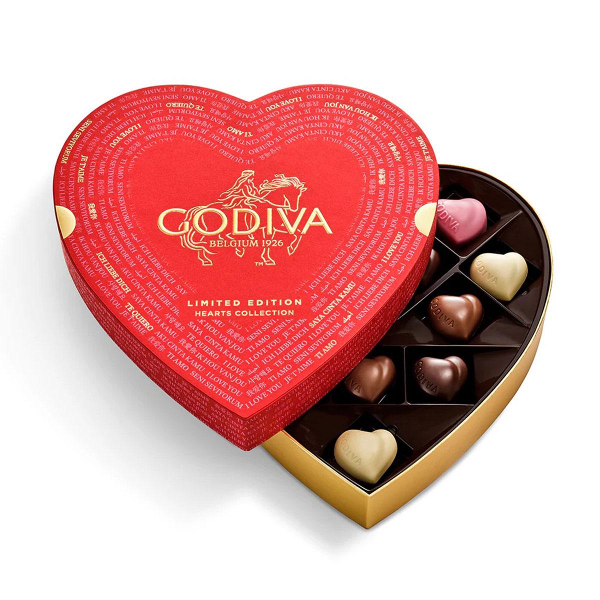 Click here for Godiva 14pc. Paper Heart Chocolate Gift Box prices