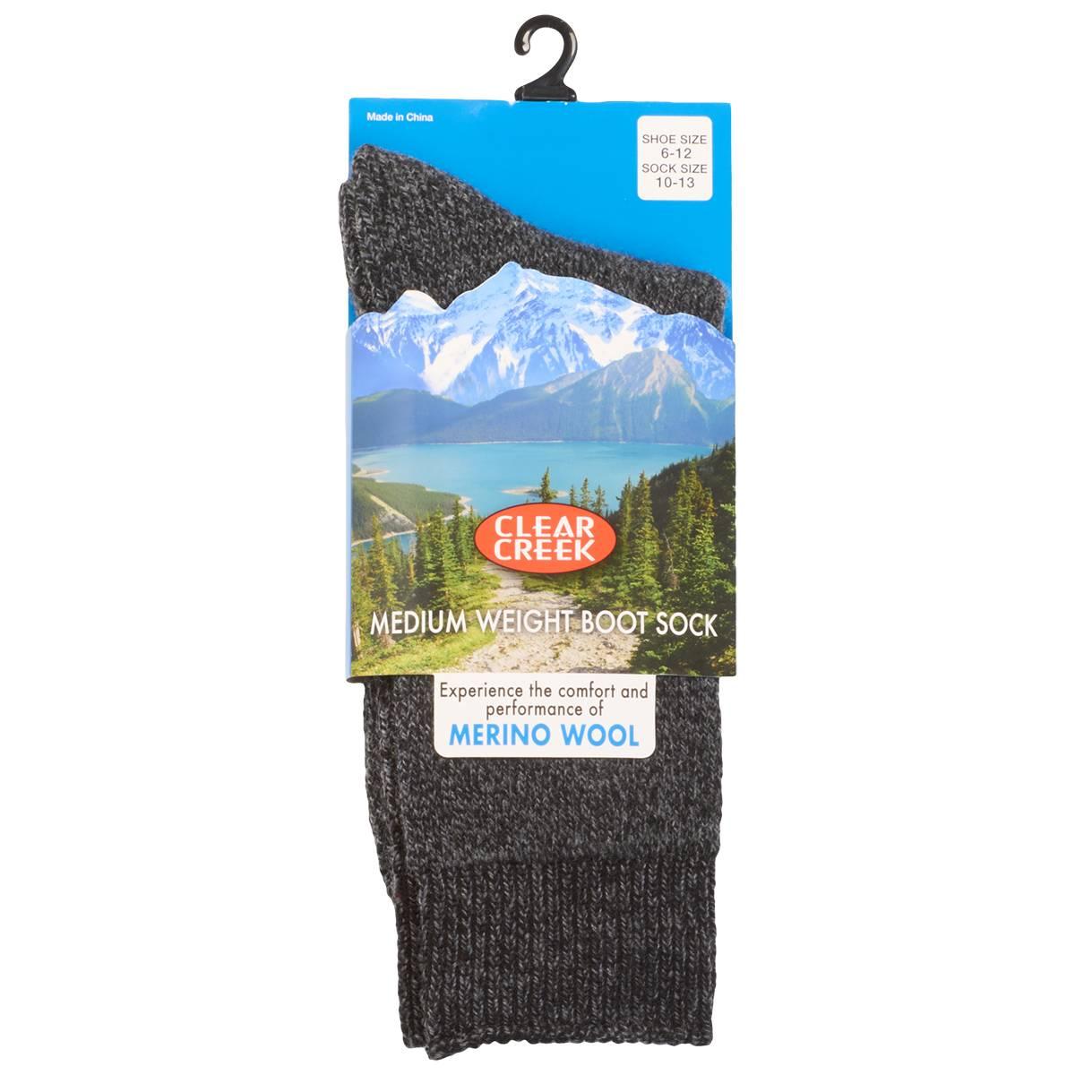 Click here for Mens Clear Creek Merino Wool Blend Boot Socks prices