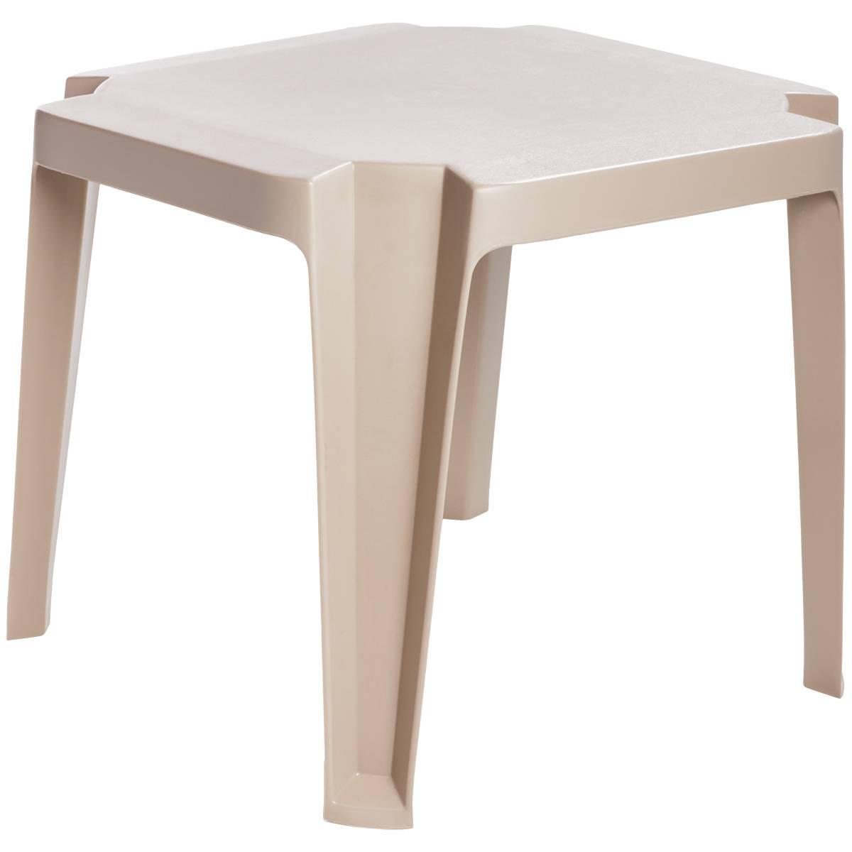 Click here for Grosfillex Miami Square Low 17 Table - Taupe prices