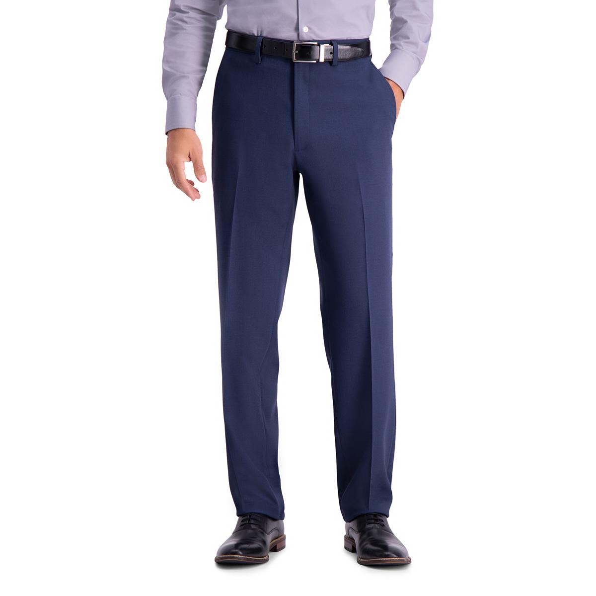 Mens Haggar(R) Stretch Travel Performance Solid Gaberdine Pants