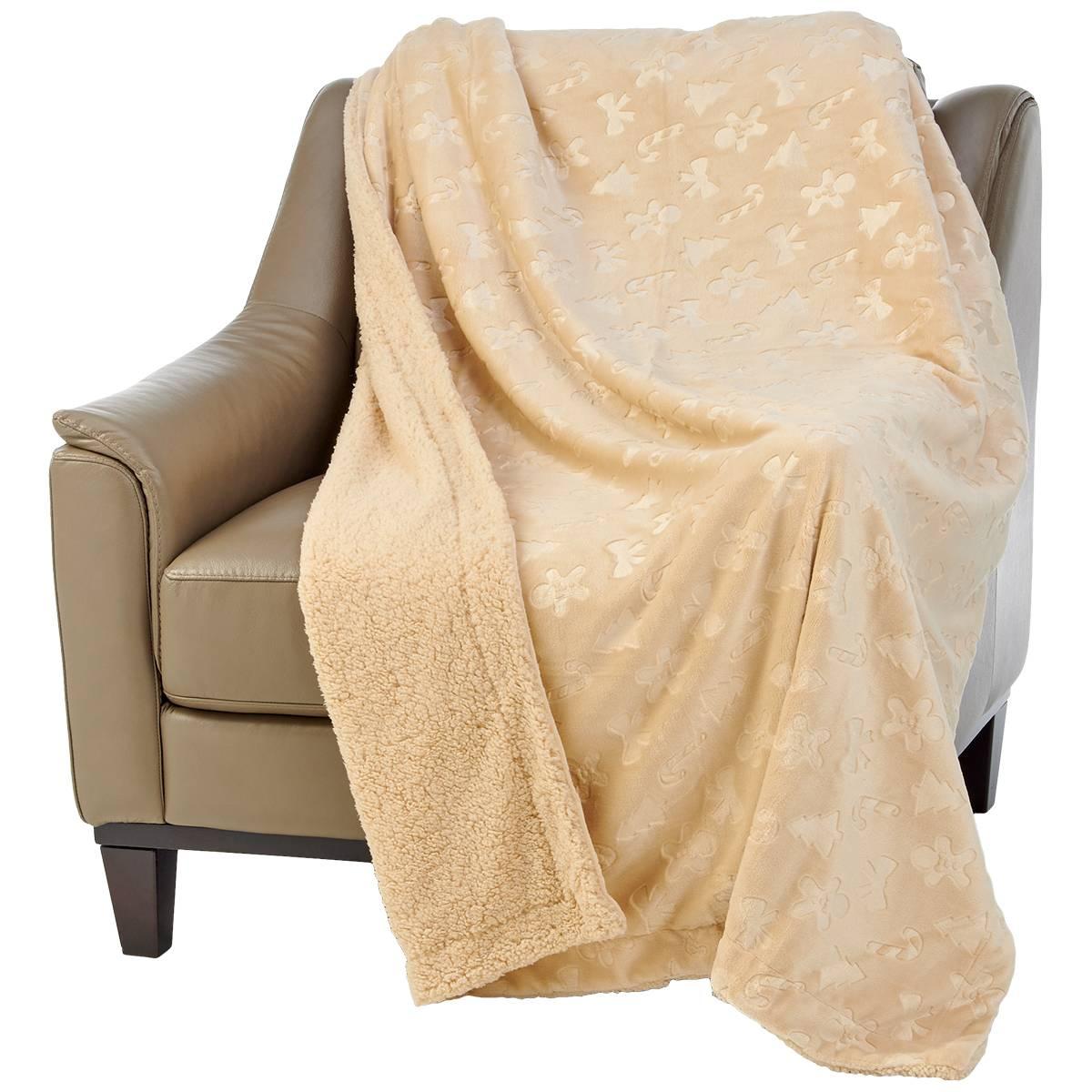 Click here for Mountain Ridge Holiday Trimmings Embossed Throw prices