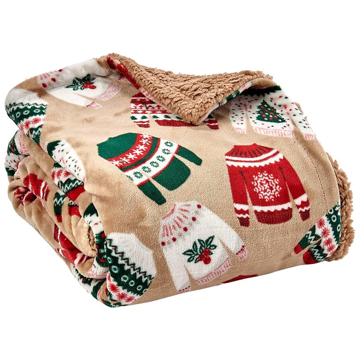 Click here for Mountain Ridge(R) Ugly Sweater Reversible Sherpa T... prices