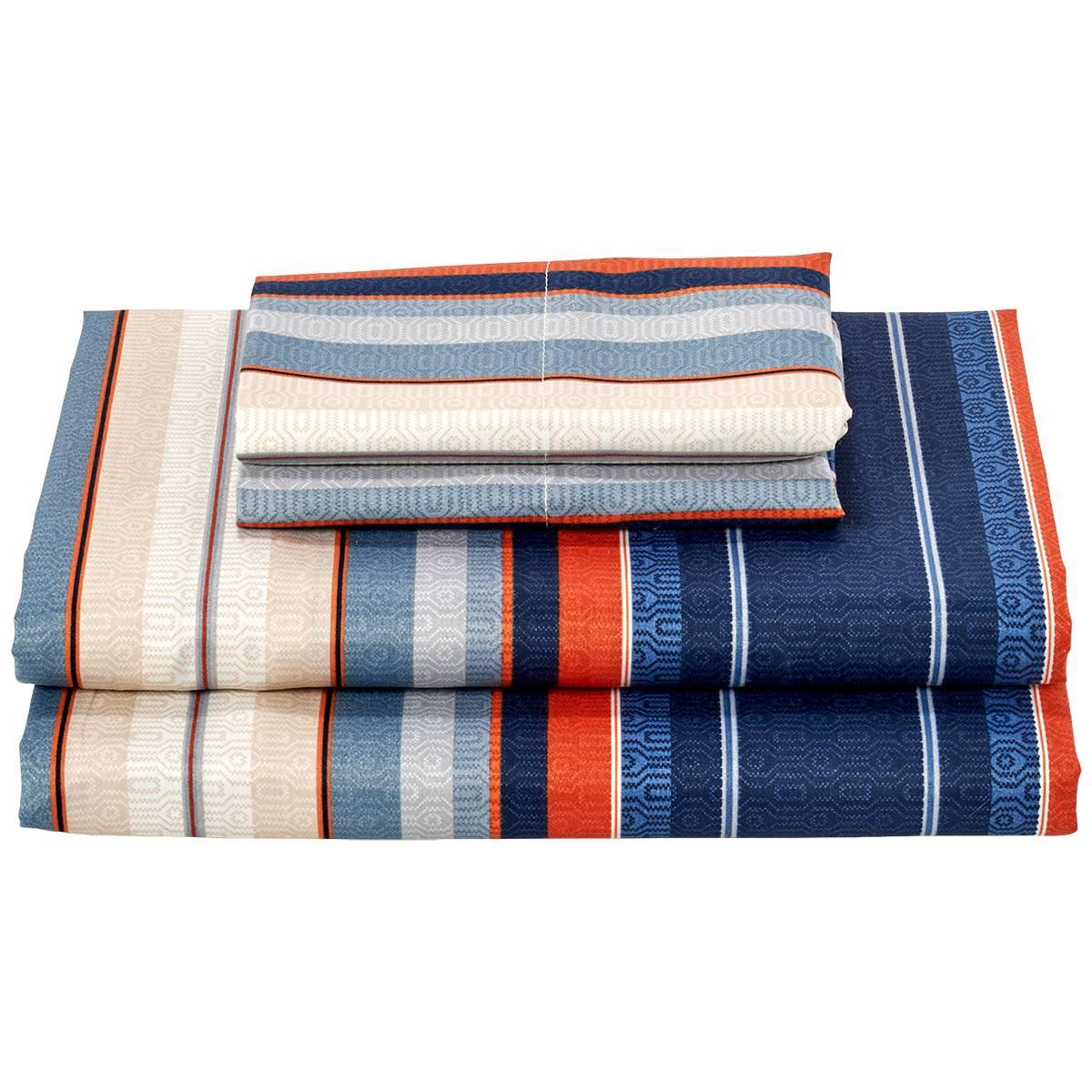 Click here for Ashley Cooper Naval Stripes Microfiber Sheet Set prices